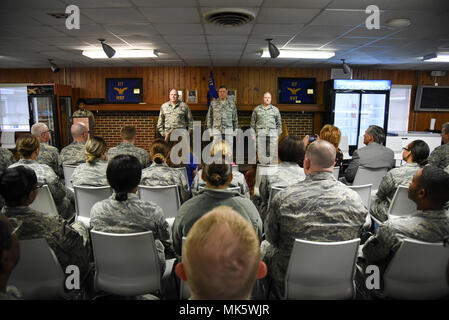 Lt. Colonel Trey Bass (left), 117th Mission Support Group Commander ...