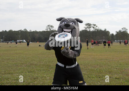 Sgt. Rocky, 3rd Infantry Division's mascot, high fives Leonardo during ...