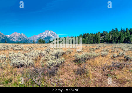 Mountains and meadows under blue sky on the island Grete, Greece Stock ...