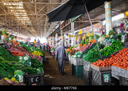 AGADIR, MOROCCO - DECEMBER 15, 2017 :Souk El Had, in the centre of ...