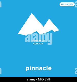 pinnacle icon isolated on white background with gray frame, sign and ...