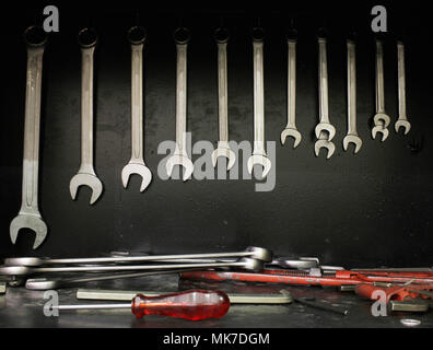 measuring tools used in mechanical engineering. isolated Stock Photo ...