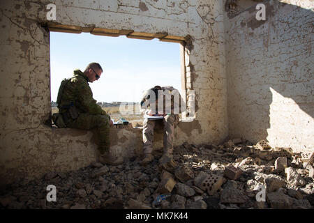 Australian trainer Sgt. Dave Devlin, (Left), assigned to the 4th ...