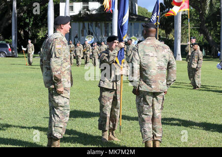 Command Sgt. Maj. Bryant Lambert, outgoing command sergeant major of U ...
