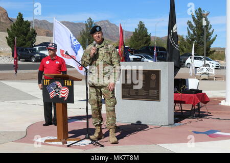 Col. Eric S. Strong, commander of 1st Brigade Combat Team, speaks to ...