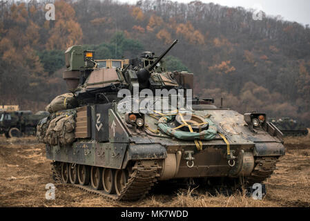 TWIN BRIDGES, Republic of Korea – A Bradley Fighting Vehicle (BFV) from ...