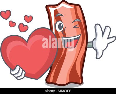 Beef ribs cartoon character with love cute emoticon. Vector ...