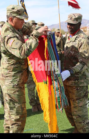 Col. Eric S. Strong, commander of 1st Brigade Combat Team, speaks to ...