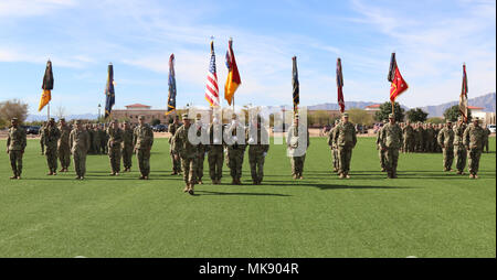 Col. Eric S. Strong, commander of 1st Brigade Combat Team, speaks to ...
