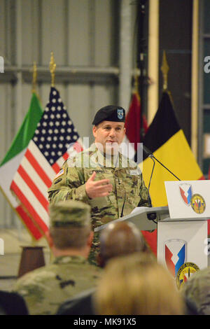 U.S. Maj. Gen. Steven Shapiro, commanding general, 21st Theater Sustainment Command pictured ...