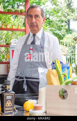 Milan. ShowCooking anti waste for the opening of Milan Food City in the ...