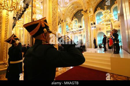 VLADIMIR PUTIN takes the oath as Russian President in May 2000 watched ...