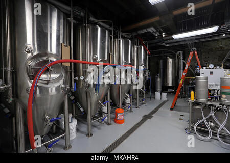 Open fermenter at Brewery Stock Photo - Alamy