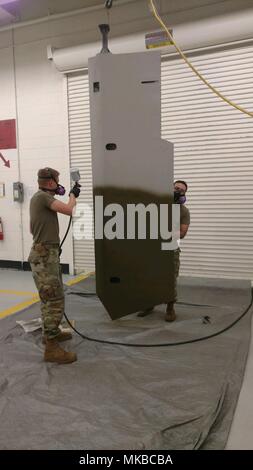 Soldiers with B. Company, 96th Aviation Support Battalion, 101st Combat ...