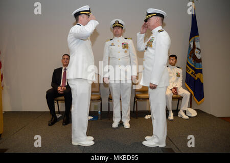 Capt. Jason Pittman, commodore, Submarine Squadron (COMSUBRON) Six ...