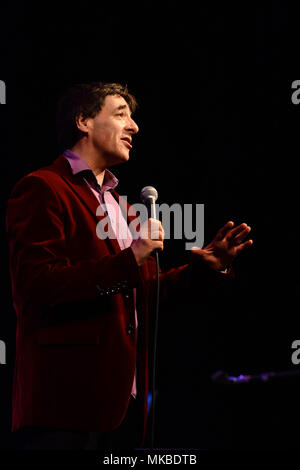 Mark Steel comedian broadcaster and newspaper columnist performs his ...