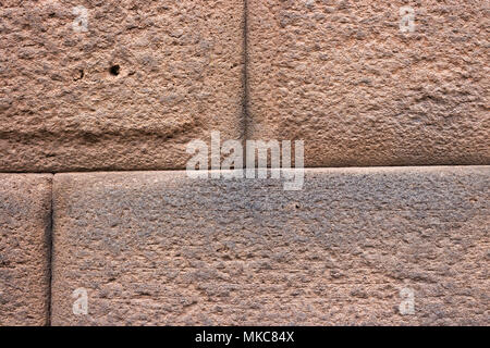 Close-up Detail of Inca Ashlar Wall Precise Stone Block Jointing, Machu ...