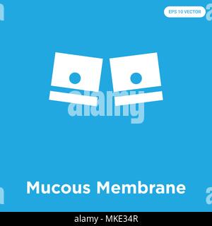 Mucous Membrane icon isolated on white background with gray frame, sign ...