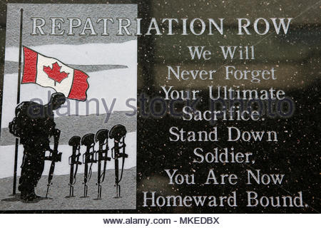 Plaque on the Canadian War Memorial near St Julien marking the Stock ...