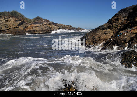 incoming waves invade Constant Bay near Charleston on the West Coast ...