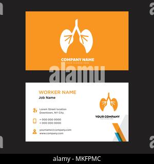 lungs, business card design template, Visiting for your company, Modern ...