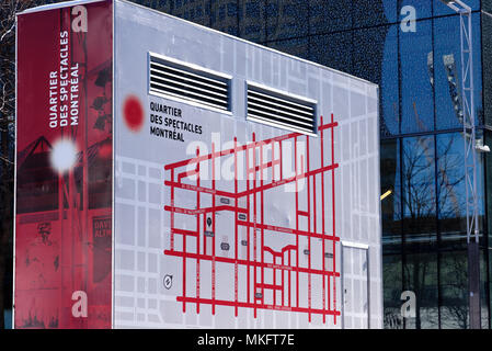 A map of Montreal's Quartier des Spectacles (entertainment district ...