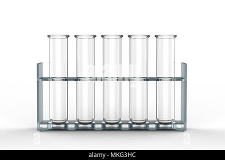 Test tubes on a white background. 3d illustration Stock Photo - Alamy