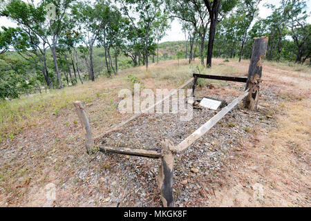 Bush grave of rush gold pioneers in the cemetery of the ghost town of ...