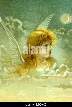 angel and moon Stock Photo - Alamy