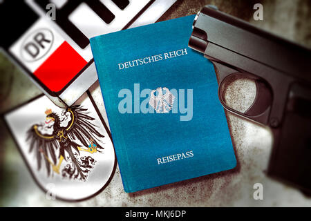 Reich citizenship passports, imperial eagle and Reich Citizenship ...