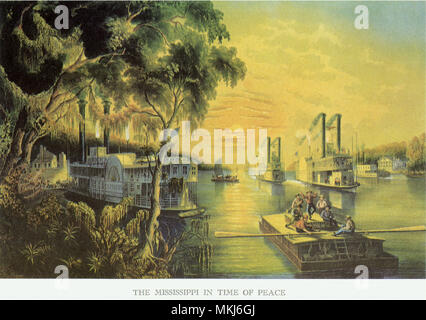 Steamboats on the Mississippi River Stock Photo - Alamy