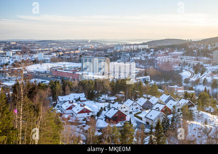 Ammerud and Grorud neighbourhood of Oslo, Norway, seen from Romsas view ...