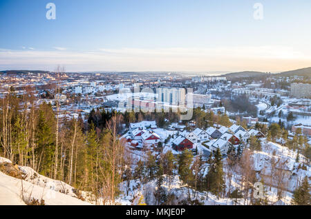 Ammerud and Grorud neighbourhood of Oslo, Norway, seen from Romsas view ...