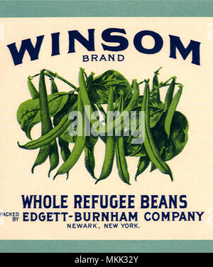 String Bean Label Stock Photo - Alamy
