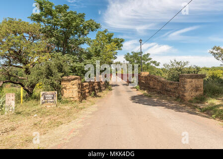 The road bridge over the Tugela River below Woodstock Dam wall near ...