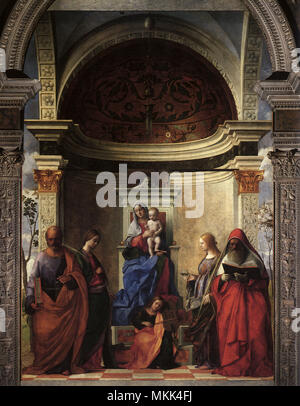 Virgin and Child Enthroned Stock Photo - Alamy