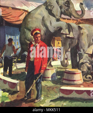 Circus Elephant Trainer Stock Photo - Alamy
