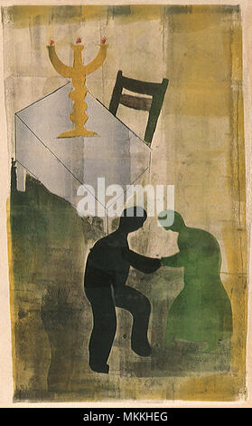 Hanukkah symbols table Stock Photo - Alamy