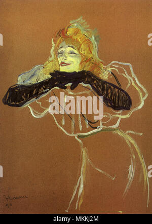 'Yvette Guilbert' by Henri de Toulouse-Lautrec depicts the famous ...