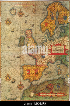 Western Europe 1584 Stock Photo - Alamy