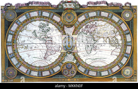 Old World Map 1688 Stock Photo - Alamy