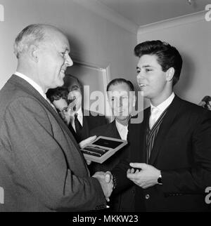 To celebrate his millionth record of "Living Doll" Cliff Richard went ...