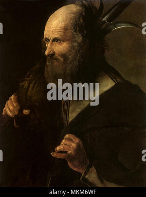 Saint Judas Thaddeus, one of the Twelve Apostles of Jesus, is depicted ...