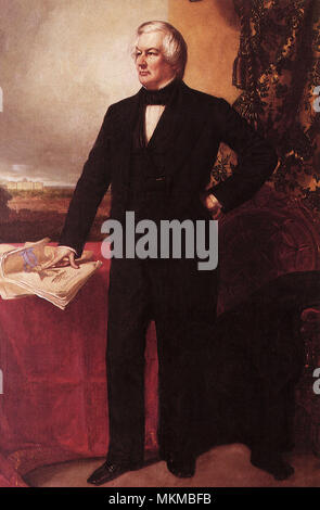 A portrait of Millard Fillmore, the thirteenth president of the USA ...