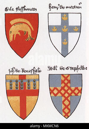Four Coats of Arms Stock Photo - Alamy
