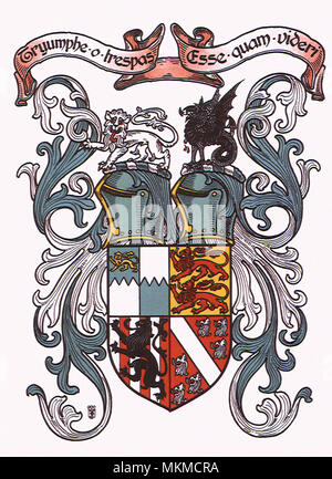 Crest with Lions Rampant Stock Photo - Alamy