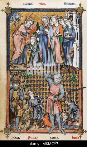 A depiction of the biblical story of David and Goliath by Lilien. The ...