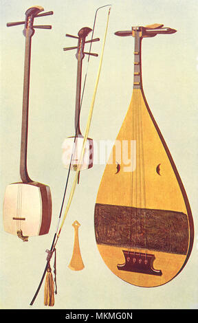 Siamisen, Kokiu, Biwa. These are all Japanese instruments. The Kokiu in ...