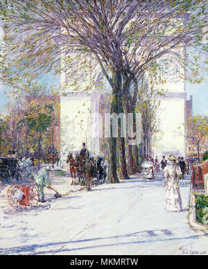 Hassam Washington Arch Spring Stock Photo - Alamy