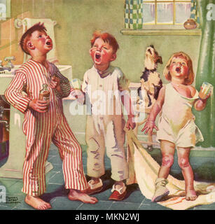 A child gargling Stock Photo - Alamy